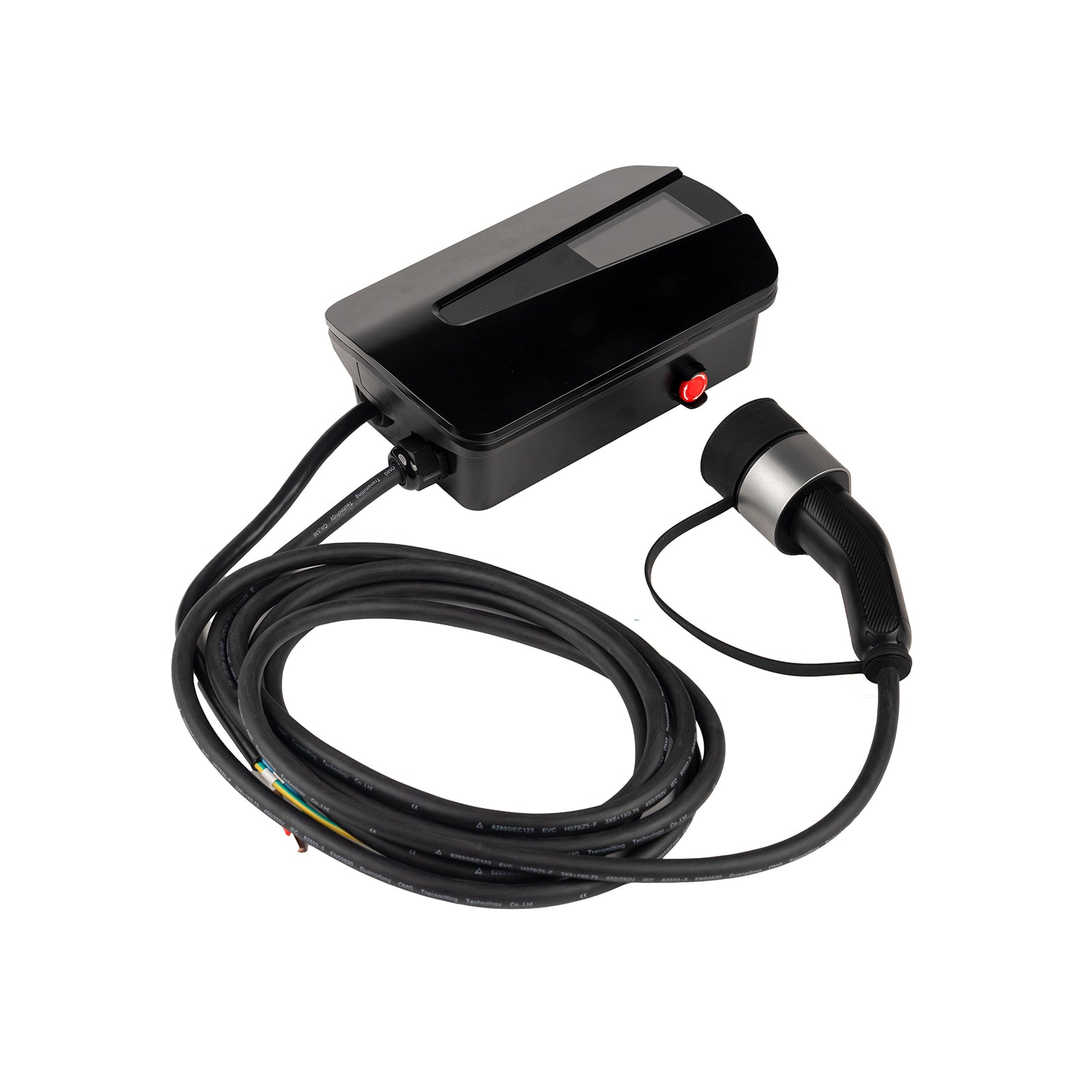 Type 2 Smart Wall Mount EV Charger W/ 4.3-Inch LED Screen | 7/11/22KW ...