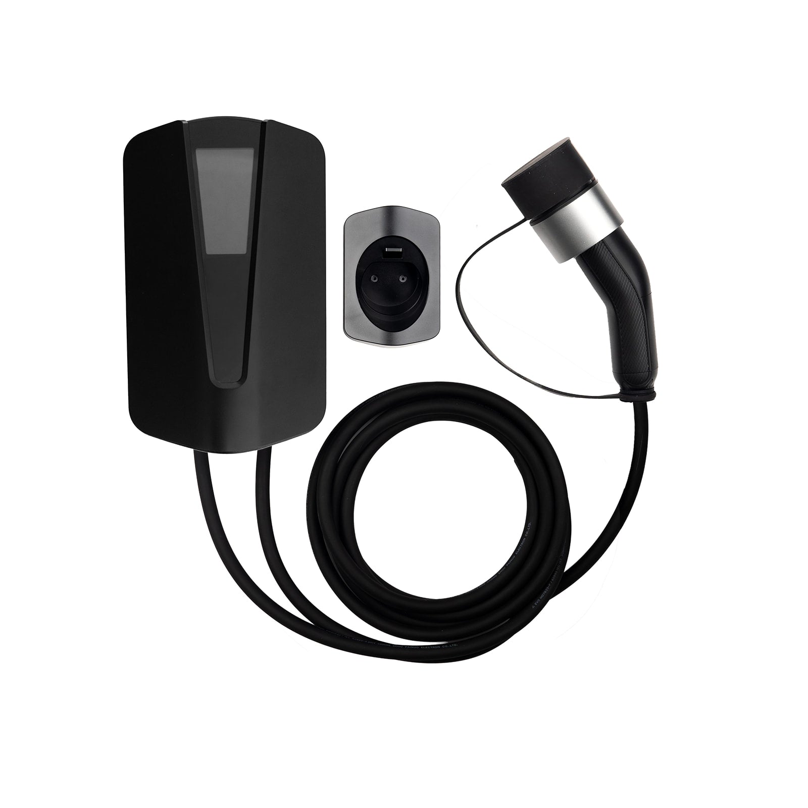 Type 2 Smart Wall Mount EV Charger W/ 4.3-Inch LED Screen | 7/11/22KW ...