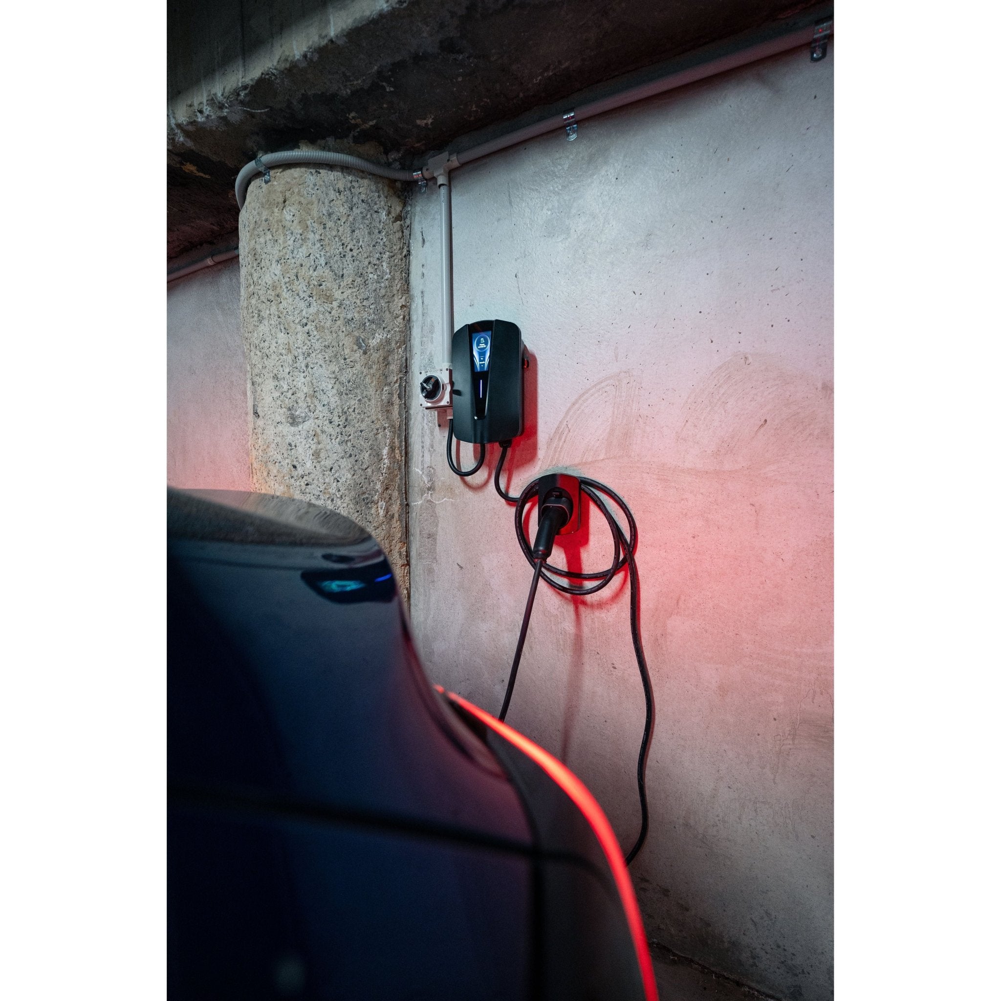 Type 2 Smart Wall Mount EV Charger W/ 4.3-Inch LED Screen | 7/11/22KW ...